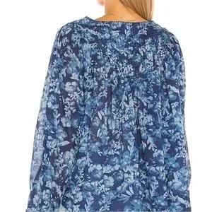 We The Free | Tops | Free People Cotton Floral Printed Button Front ...